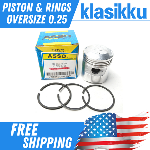 Honda C70 CT70 XL70 ST70 CD70 SL70 CL70 PASSPORT Piston And Rings Size ...