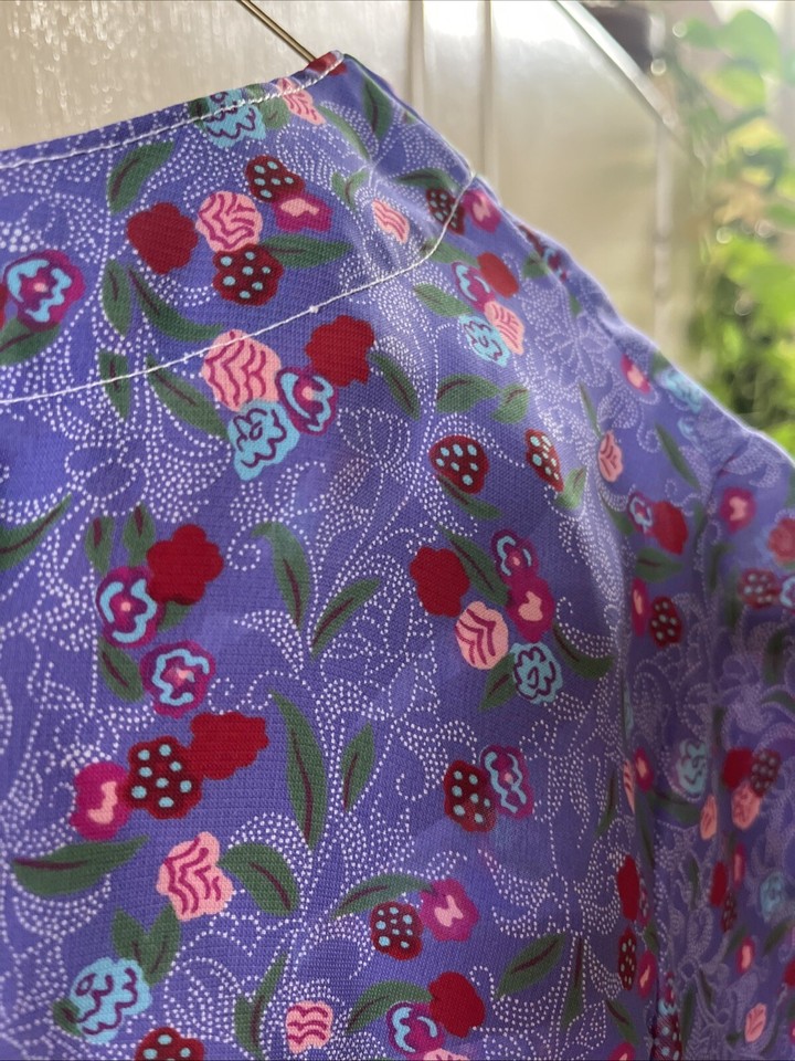 Sara Stephen Blouse Size Small Purple 100% polyester | eBay