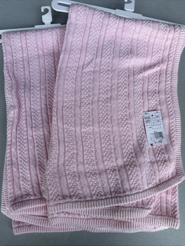 Lot 2 Kmart Light Pink Knitted Receiving Swaddle Baby Blankets 100% ...