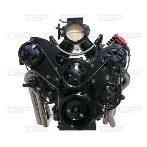 LS Engine Black Aluminum Serpentine Front Drive Kit LS1 LS2 LS3 5.3 6.0 ...