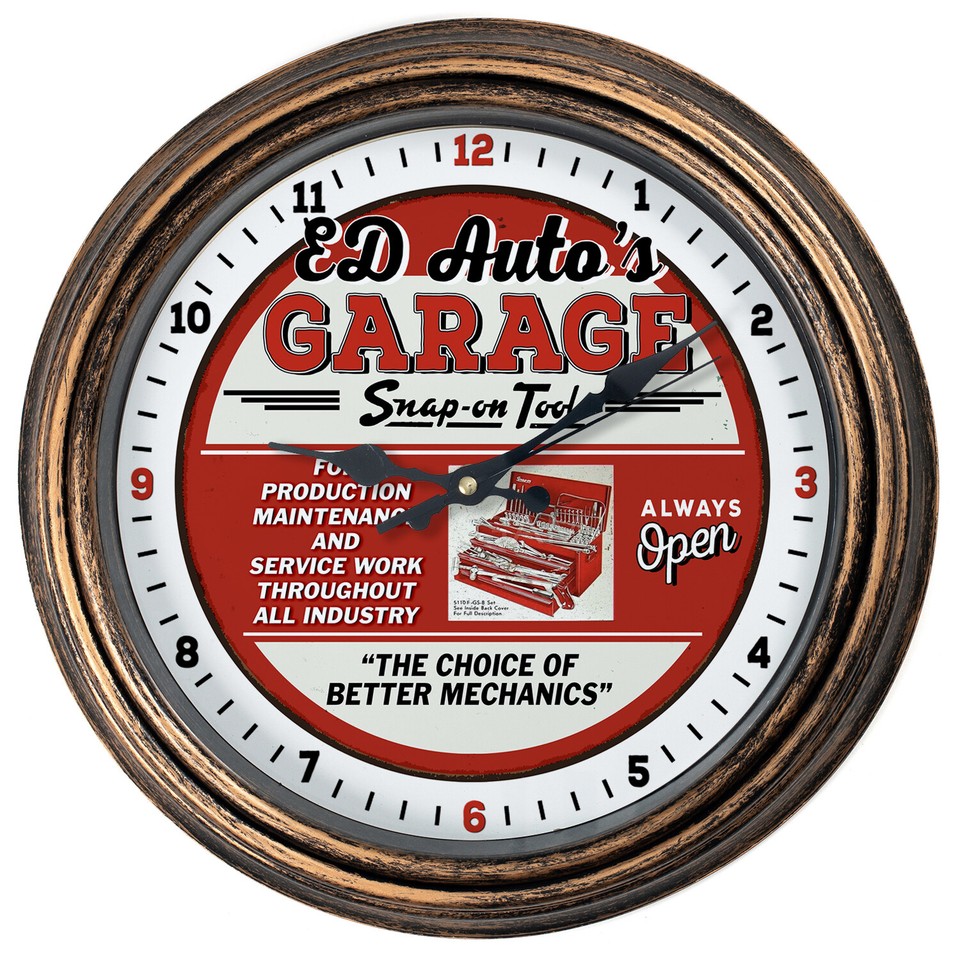 Personalised Garage Clock Snap On Spanners Car Mechanic Hanging Wall ...
