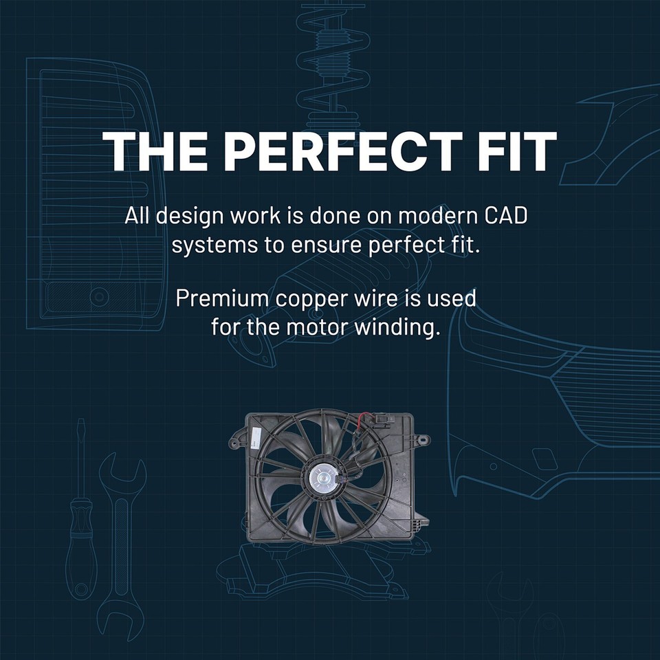 Radiator Cooling Fan Assembly For 2009-2020 Dodge Journey Single Fan ...