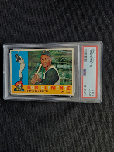 1960 Topps #326 Roberto Clemente Baseball Card PSA Graded Pirates HOF ...