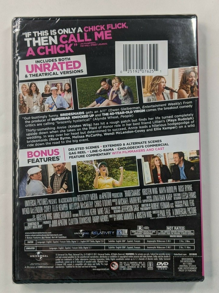 Bridesmaids DVD Melissa McCarthy, Brides Maids NEW 25192076251 | eBay