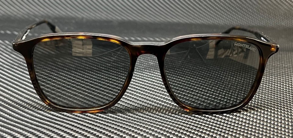 MONT BLANC MB0082S 002 Brown Havana Green Men's 53 mm Sunglasses | eBay