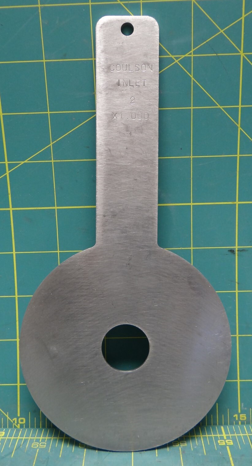 Coulson Paddle Type Orifice Plate With Bore And Bevel 2" X 1.0" For ...