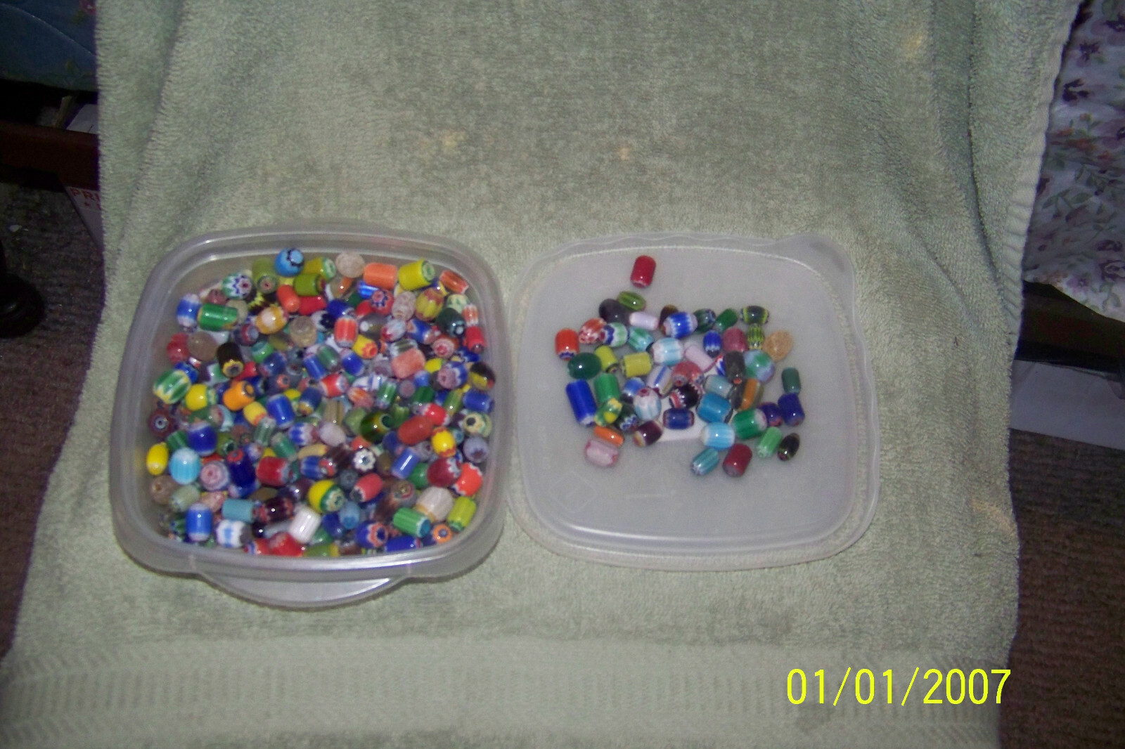 small container arts & crafts supplies {beads various shapes and sizes ...