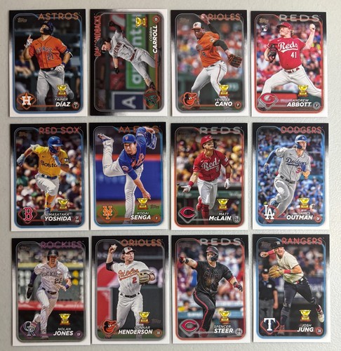 2024 Topps All Star Rookie Team subset 12 cards Gold Cup (Gunnar ...