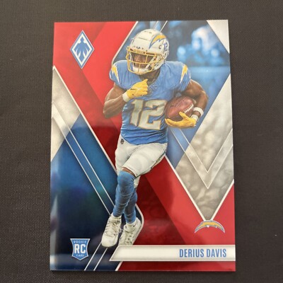 2023 Panini Phoenix Derius Davis RC Rookie Red Prizm /250 #190 Chargers ...