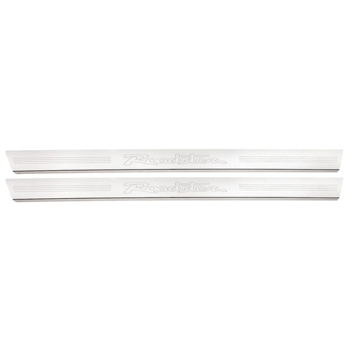 Stainless Steel Roadster Logo Sill Plates by Jass Performance - Pair ...