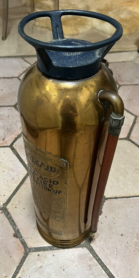 Empty Vintage Brass/Copper General Fire Guard Quick Aid Fire ...