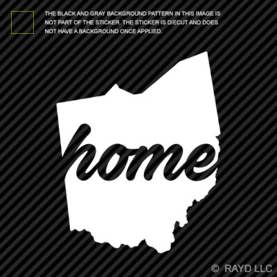 (2x) Ohio Home Sticker State Shaped Premium Die Cut Decal Vinyl OH love ...