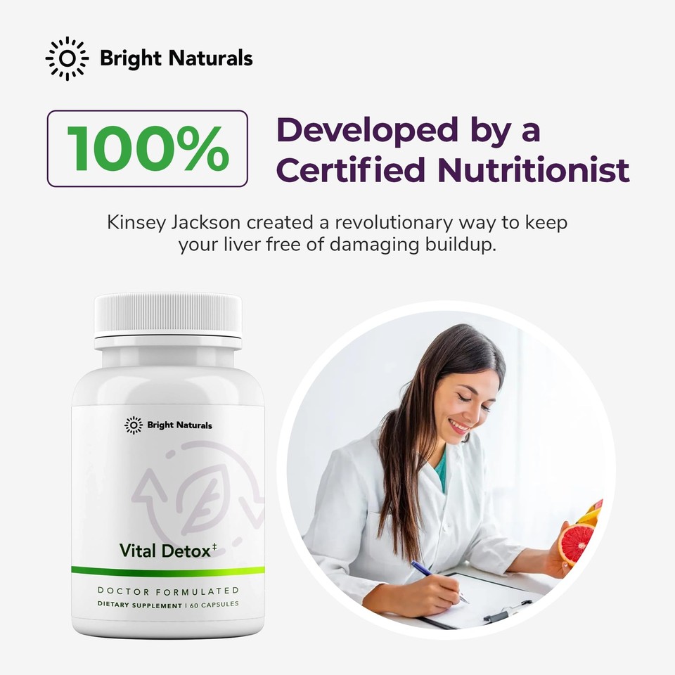 Bright Naturals Vital Detox Liver Supplement - First Enzyme-Focused ...
