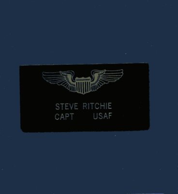 Capt Steve Ritchie USAF Vietnam Mig Ace F-4 Phantom Squadrone Nome Tag ...