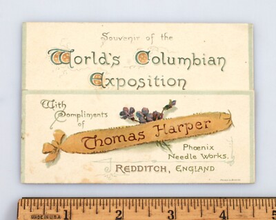 1893 Columbian Exposition Souvenir Thomas Harper Phoenix Needle Works ...