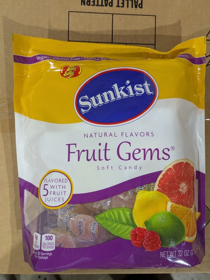 Sunkist Fruit Gems Assorted Soft Candy, 2 lbs Short Dated 11/29/25 | eBay