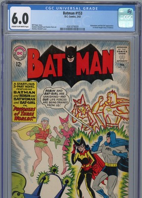 BATMAN #153 CGC 6.0 DC COMICS 1963 BATMAN ROBIN 1ST BOOK-LENGTH STORY ...