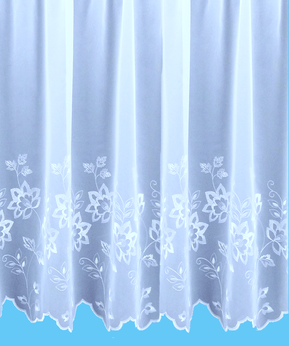 Plain & Embroidered Sheer Voile Net Curtains - Free Postage - Sold By ...