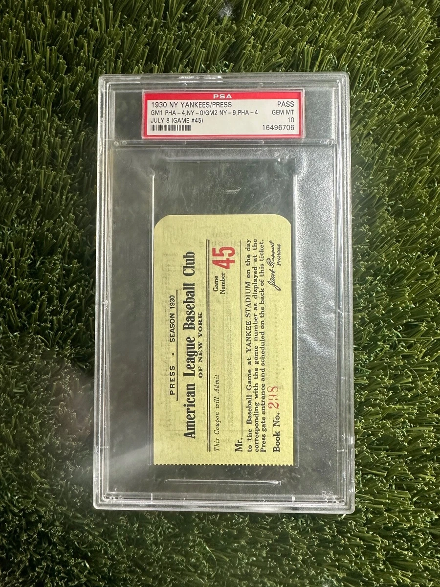 Yankees Press Pass Cards