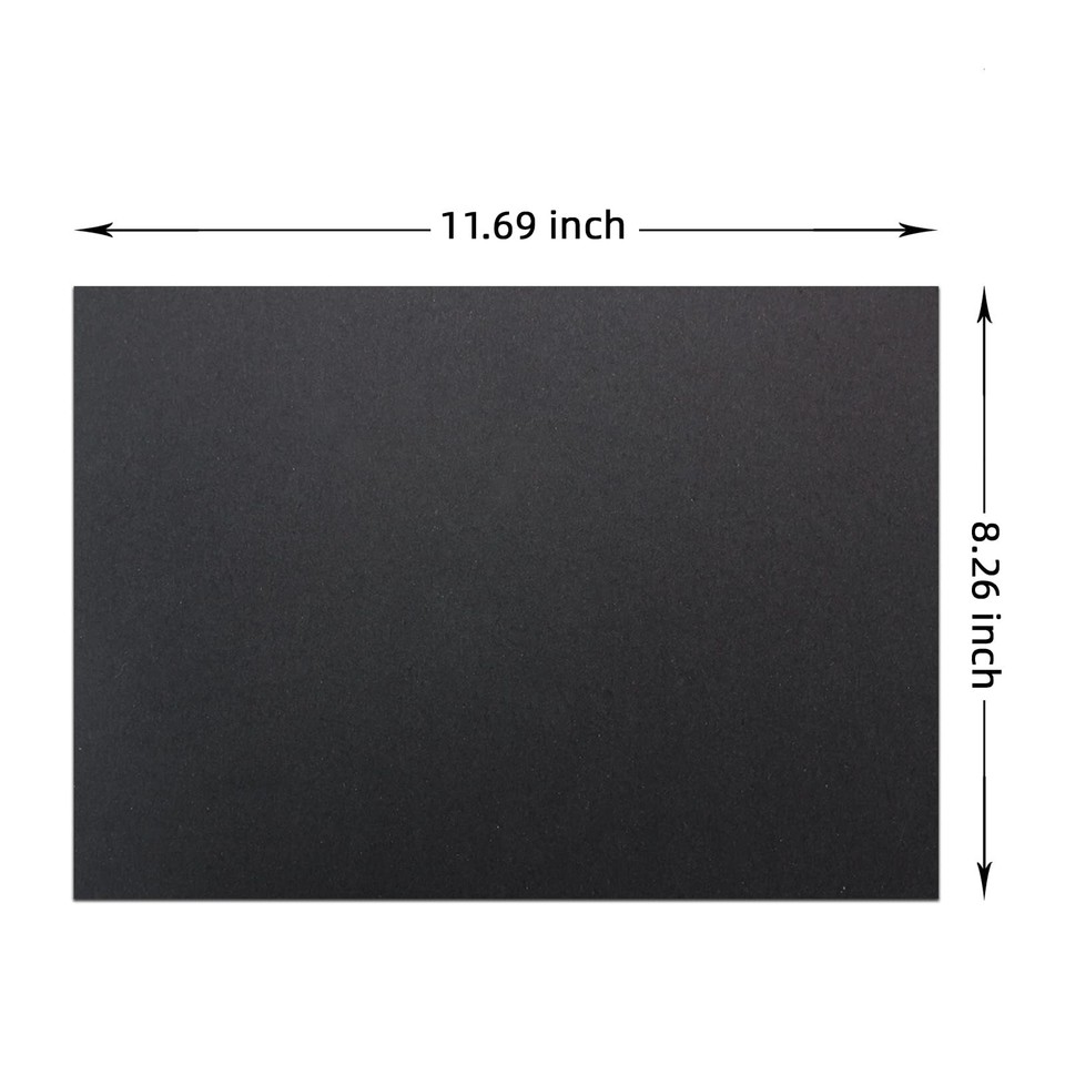 100 Sheets Black Card Stock Paper 92LB 250GSM A4 for DIY Crafts | eBay