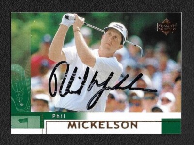 Phil Mickelson Signed Autograph 2002 Upper Deck Golf Rookie RC Card #41 ...