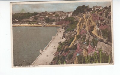 Postcard.The Cliffs. Goodrington. Paignton. 1951 | eBay