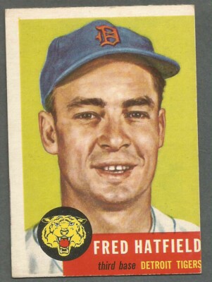 1953 Topps Baseball Fred Hatfield #163 Detroit Tigers EX/MT++ SUPERB ...