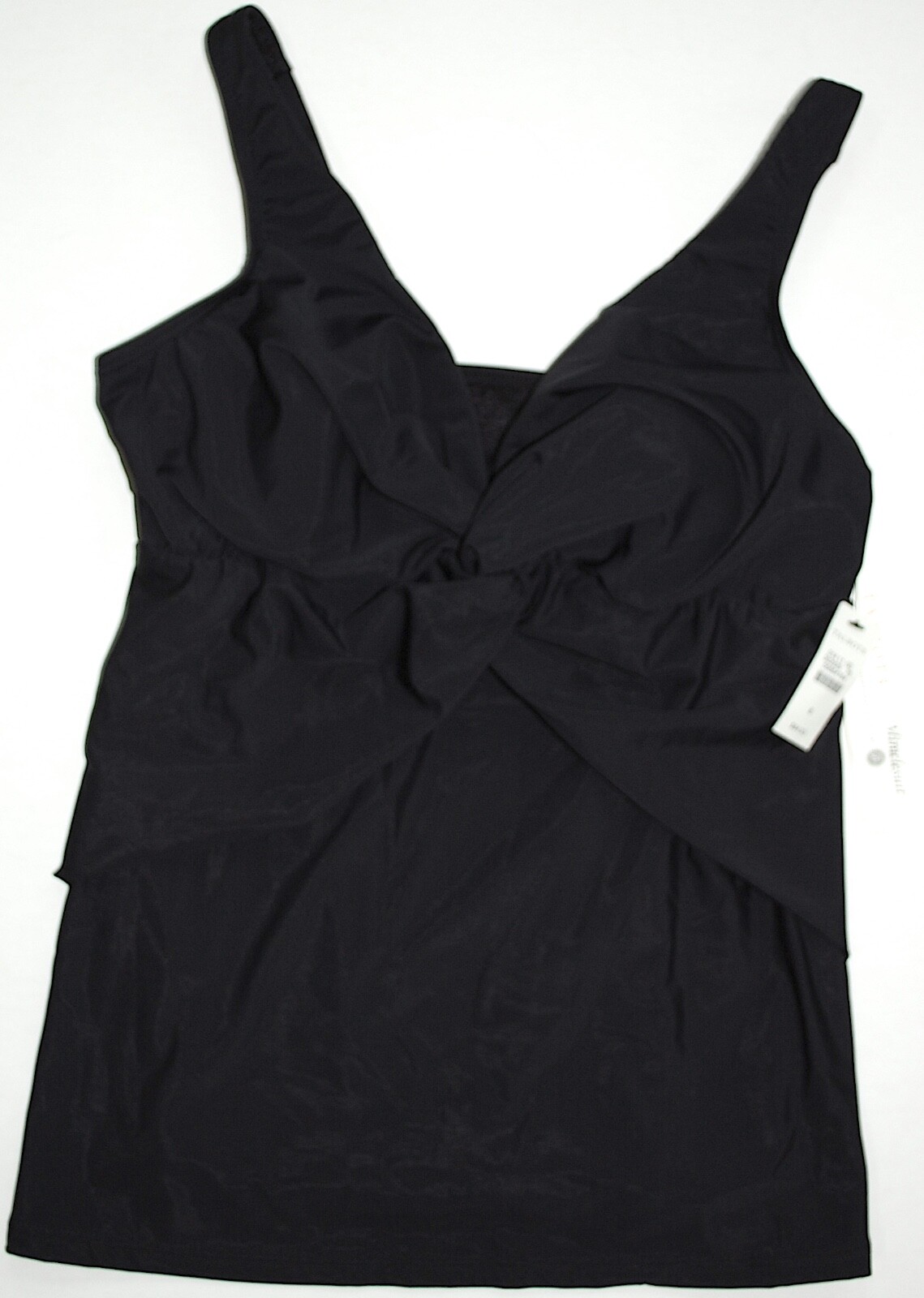 NEW Talbots Pandora Miraclesuit Tankini Top 8 Black Soft Cup Bra NWT ...