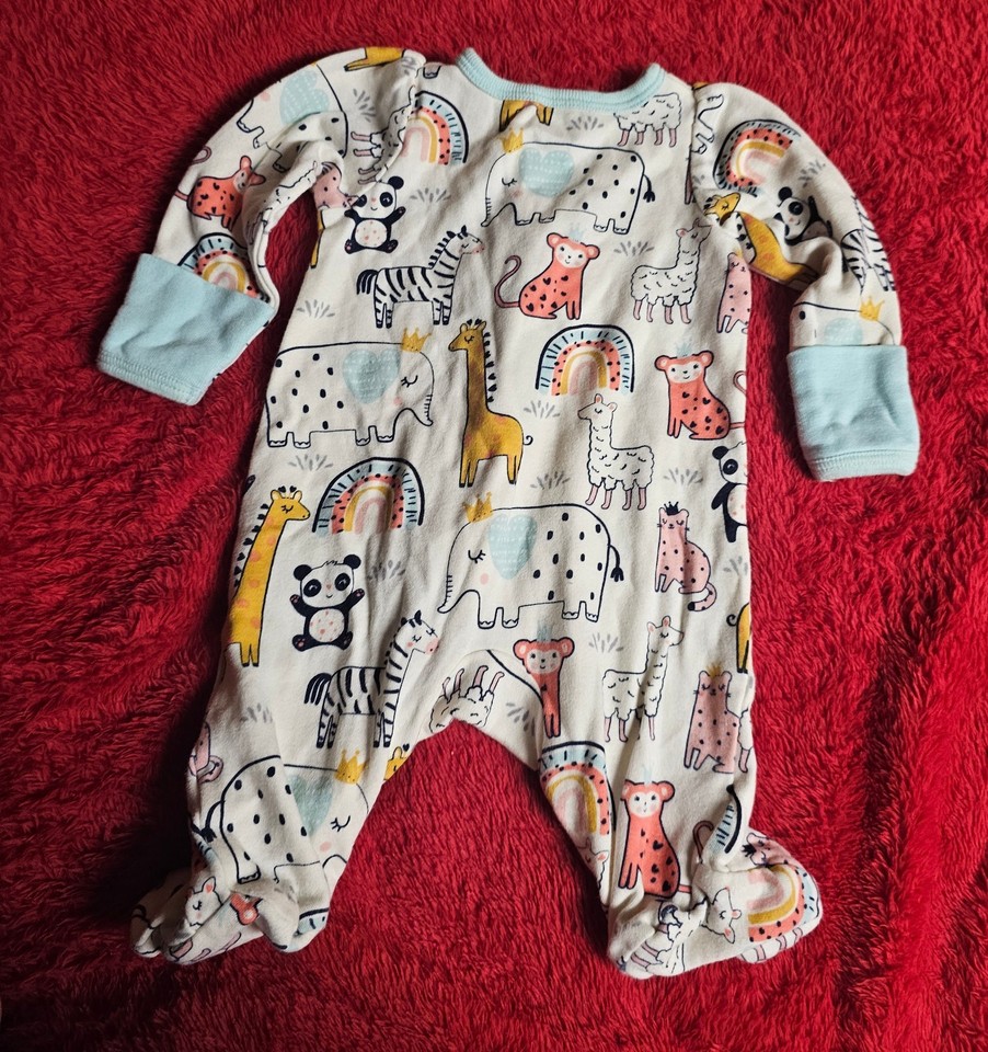 Wonder Nation Baby Boy Size Newborn Animal Print Sleepwear | eBay