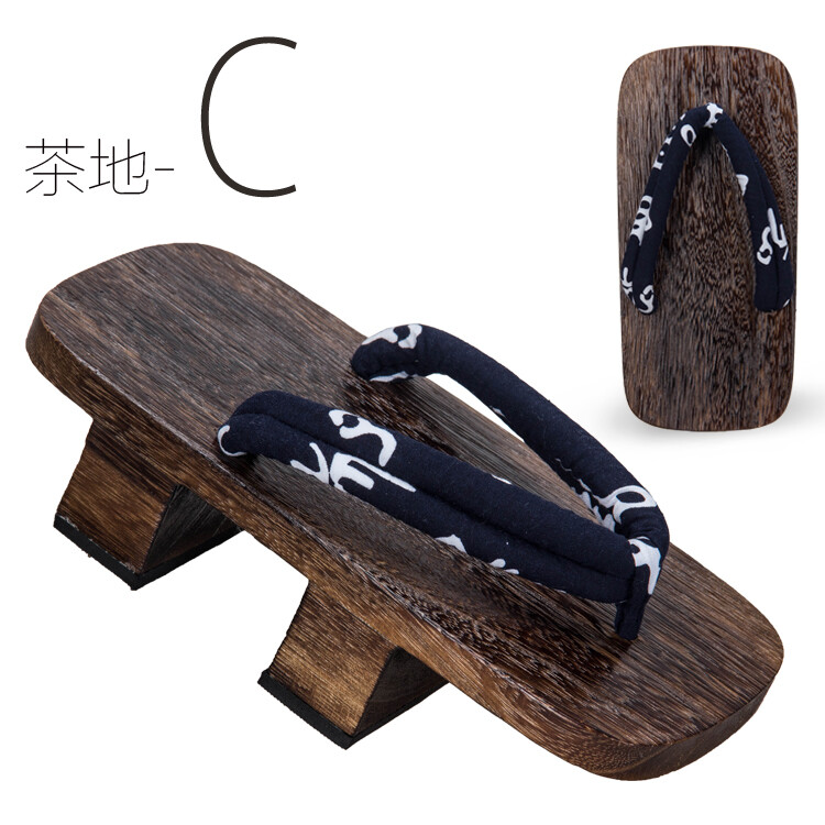 Geta Clogs Men JapaneseStyle Kimono Toe Shoes Anime Traditional Wooden ...