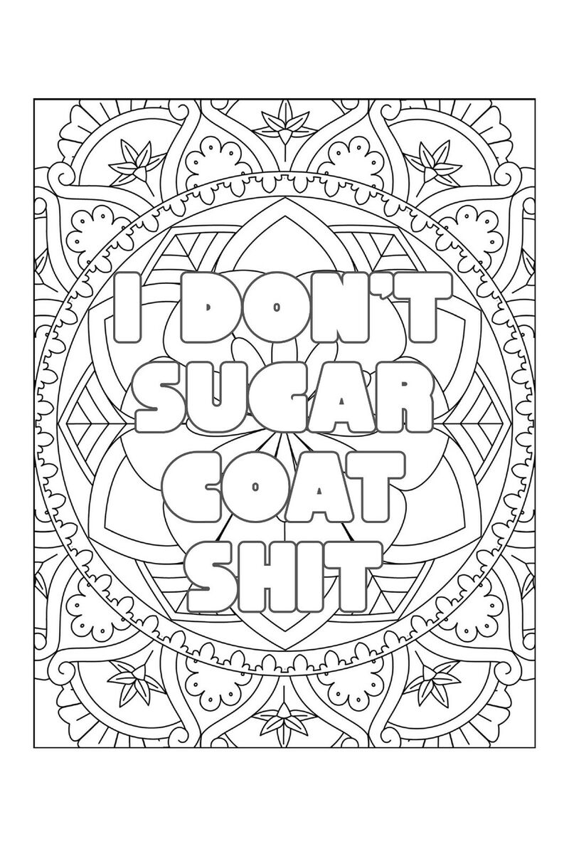 Adult Coloring Pages Profanity