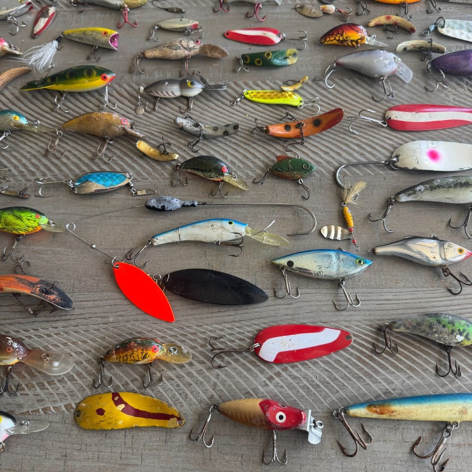 Huge Fishing Lure Lot of 100 Well Used Beater Fishing Lures | eBay