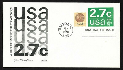#U579 2.7c (Non-Profit) Stamped Envelope- Artmaster FDC + #1734 | eBay