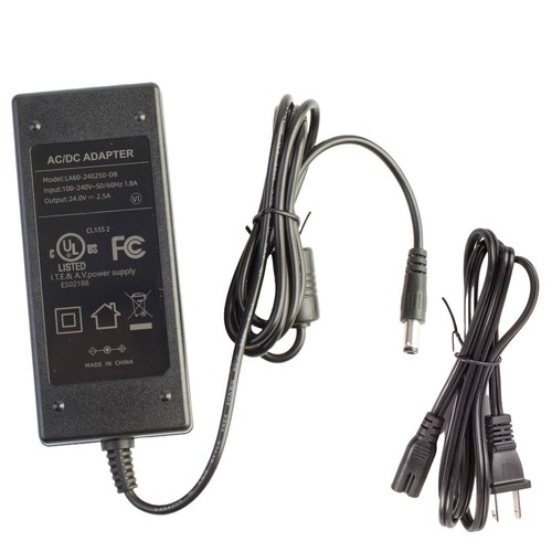 UL LISTED 24V 60W power supply driver 2.5A LED Light AC adapter Class 2 ...