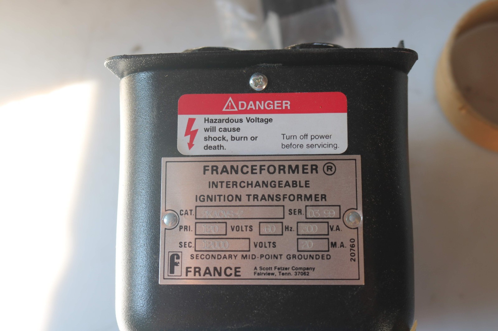 France Transformer 2КАCVS-2 mtg plate Primary 120V 60Hz Secondary ...
