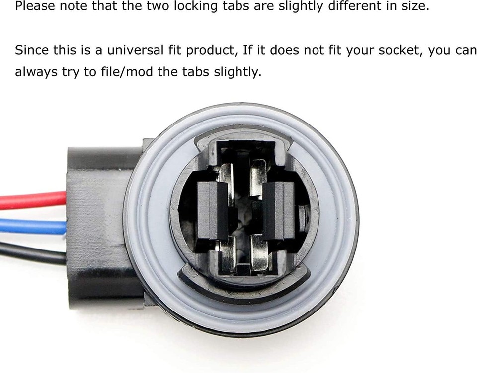 3157/4157 Wire Harness Pigtail Socket for LED and Standard Bulbs Turn ...