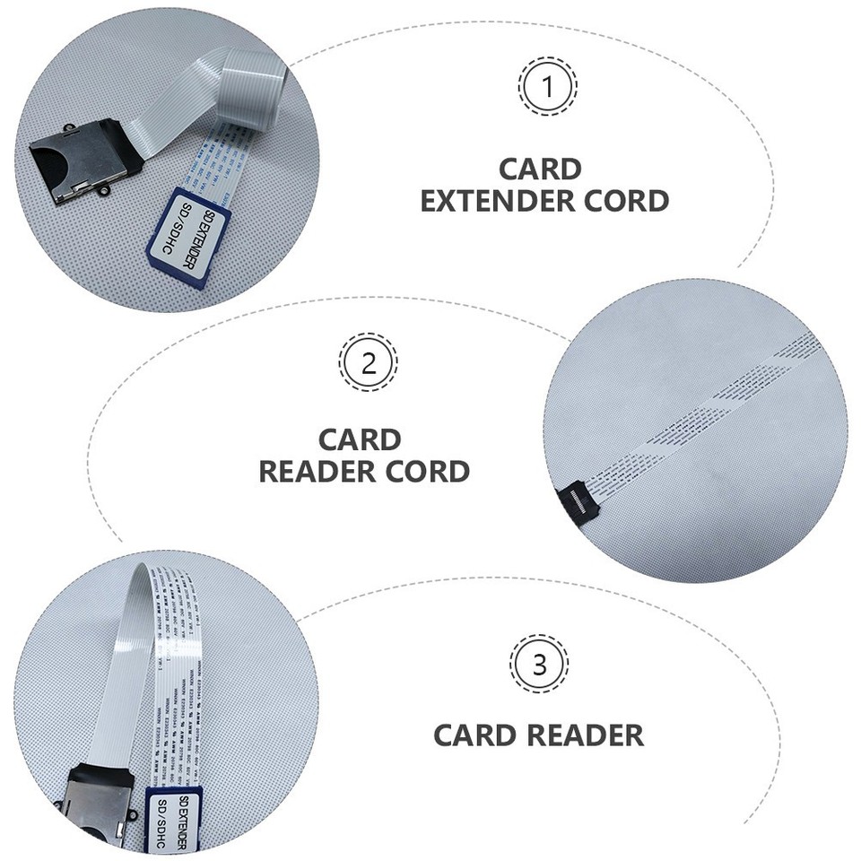 Memory Card Reader Extension Cable 25 cm ABS Material for Car GPS TV ...