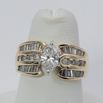 WOMEN'S 14K YELLOW GOLD .71CTW DIAMOND ENGAGEMENT RING (aee kp ...