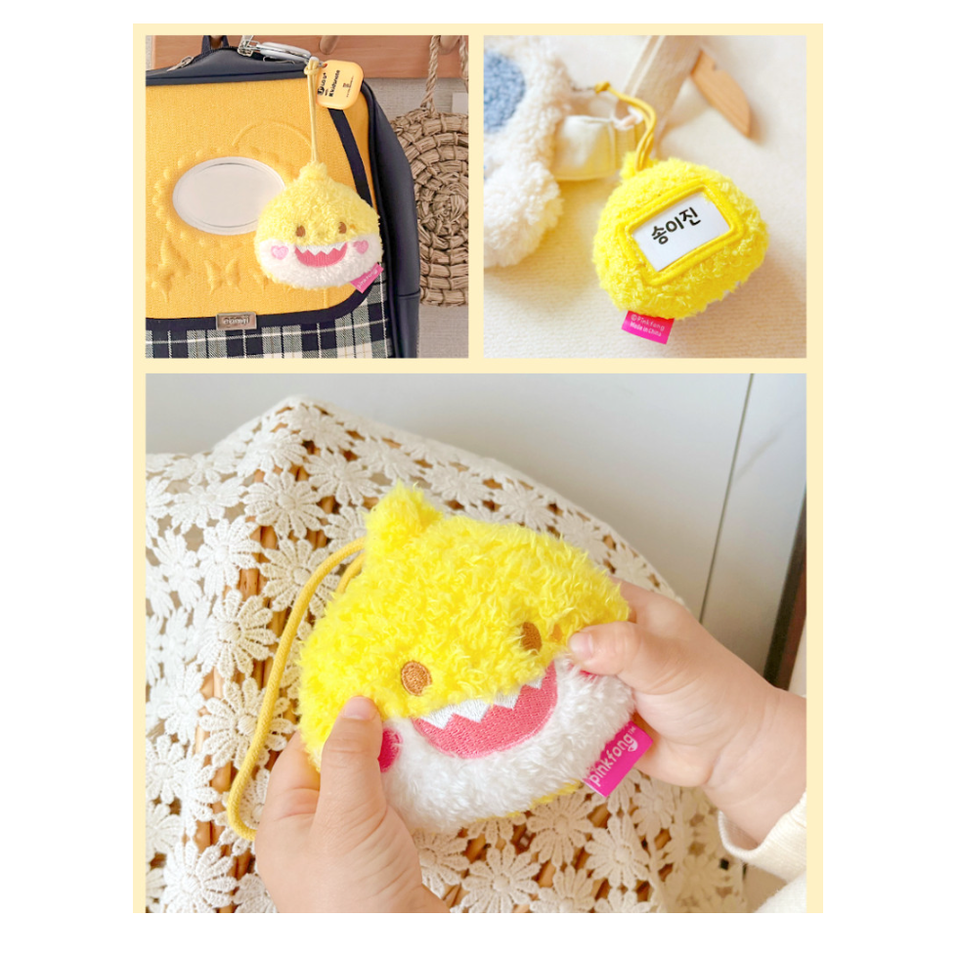 Pinkfong Baby shark plush doll name tag / Keyring Bag chain Korea ...