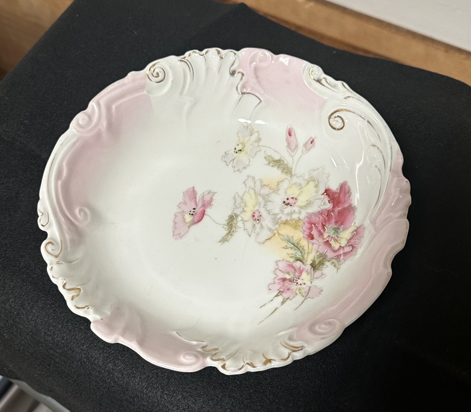 German RS Prussia Pink Roses Blown Out Bowl | eBay