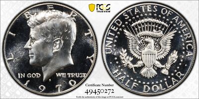 1970 S DDO 50C Proof Kennedy Half Dollar PCGS PR 68 FS-102 w/ Light ...