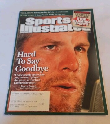 2008 March 17, Sports Illustrated Magazine, Brett Favre Says Goodbye ...