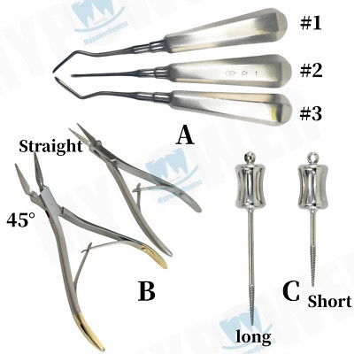 Dental Tooth Extraction Forceps Pliers Elevator Apical Root Tip ...