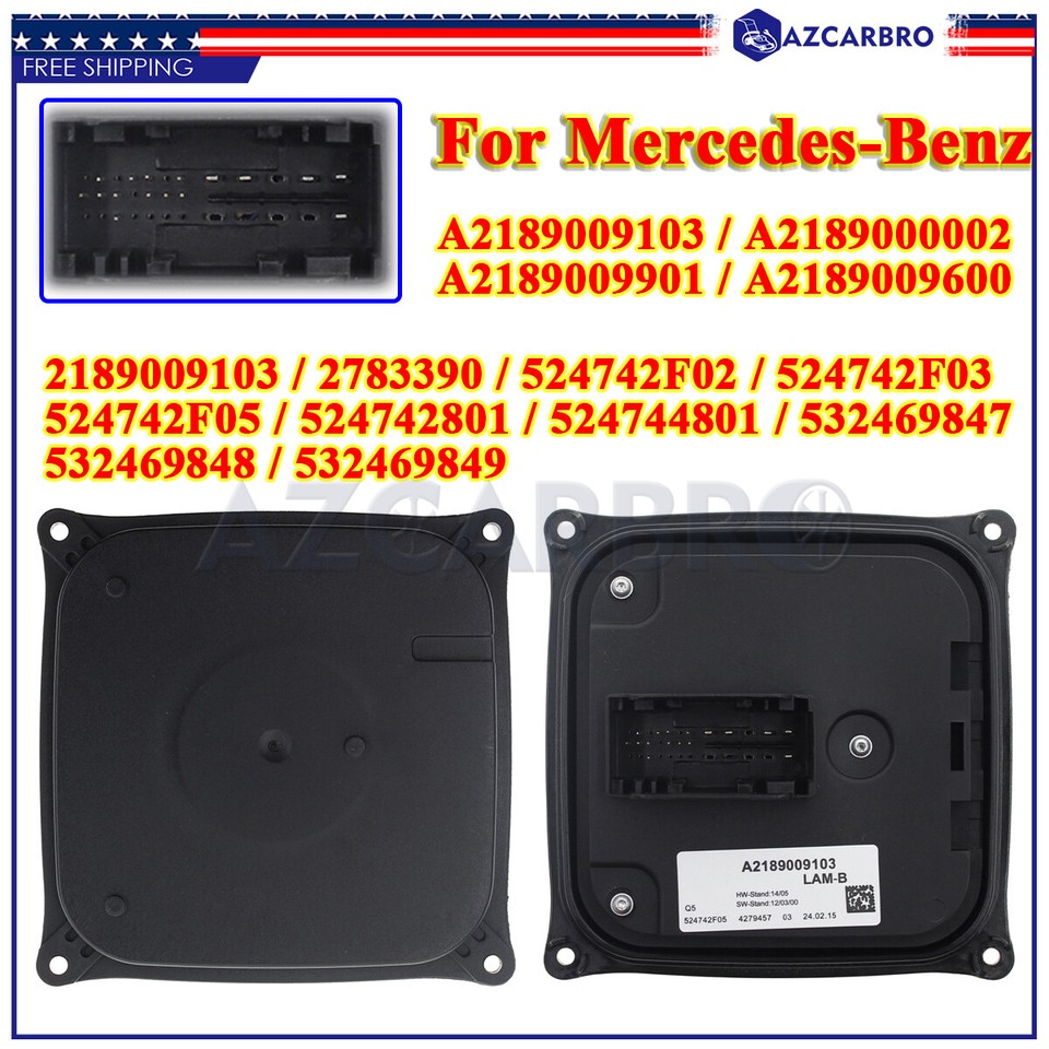 NEW FOR OEM MERCEDES HEADLIGHT LED CONTROL MODULE BALLAST A2189009103 ...