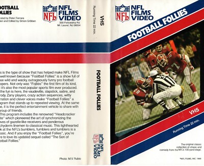 NFL FILMS VIDEO - FOOTBALL FOLLIES - VHS - NTSC - NEW- Never played ...