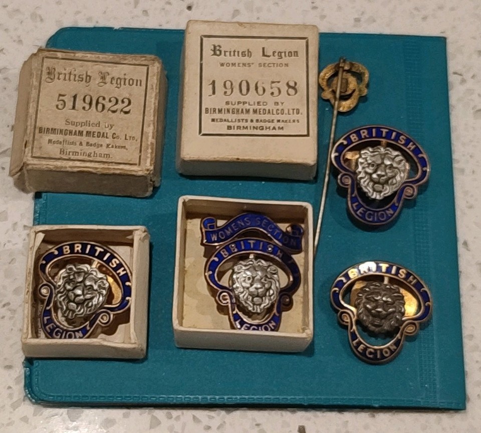 Vintage British Legion Enamel Badges And Tie Pin | eBay UK