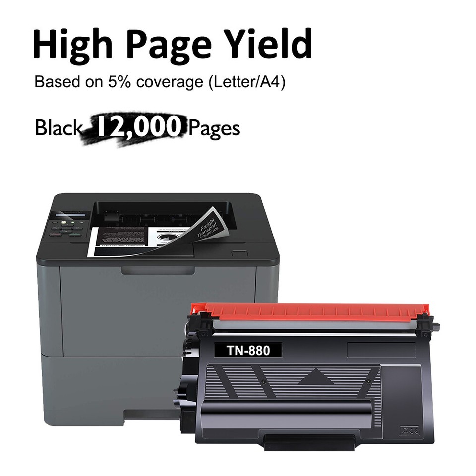 1BK Toner Cartridge for Brother TN880 TN-880 HL-L6400DWT HL-L6900DW MFC ...
