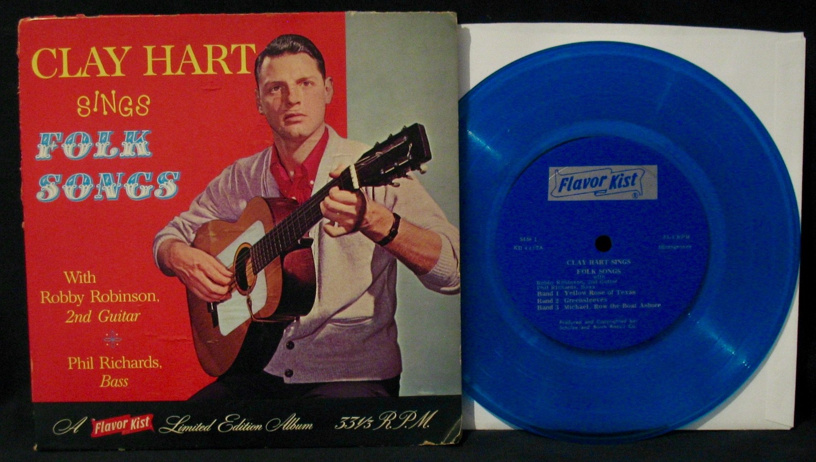 CLAY HART-Sings Folk Songs-Rare EP & Picture Sleeve-FLAVOR KIST-Ltd ...