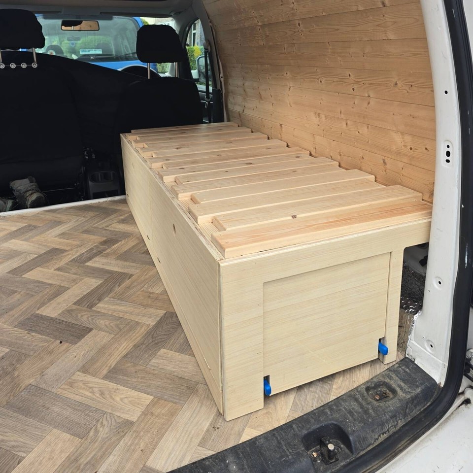 SWB Caddy bed, Bespoke Pull Out Bed For Vans, Campers, Boats. Micro ...