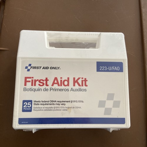 First Aid Kit ~ Plastic Case w Dividers • See Pics For Item List • New ...